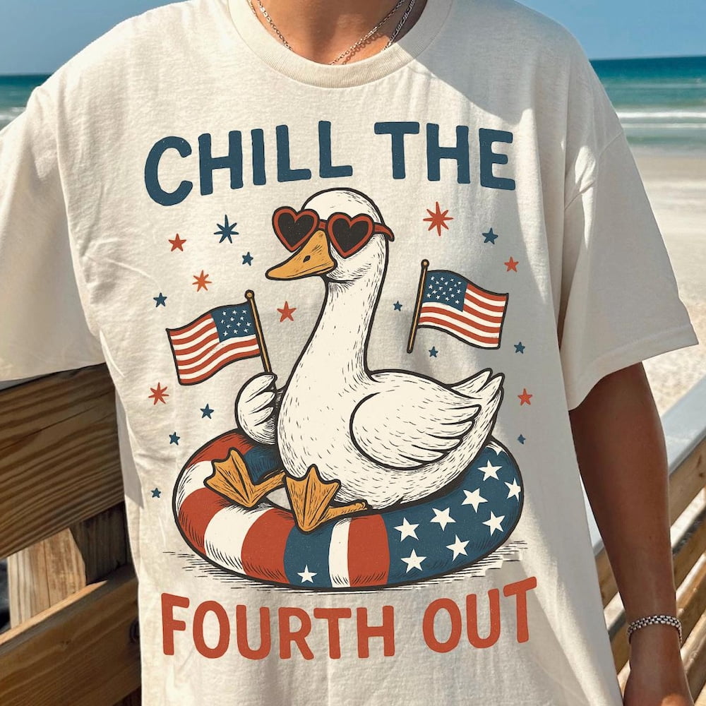 Hot Trending QUNHSHIRT Chill the Fourth Out Shirt, Funny Patriotic ...