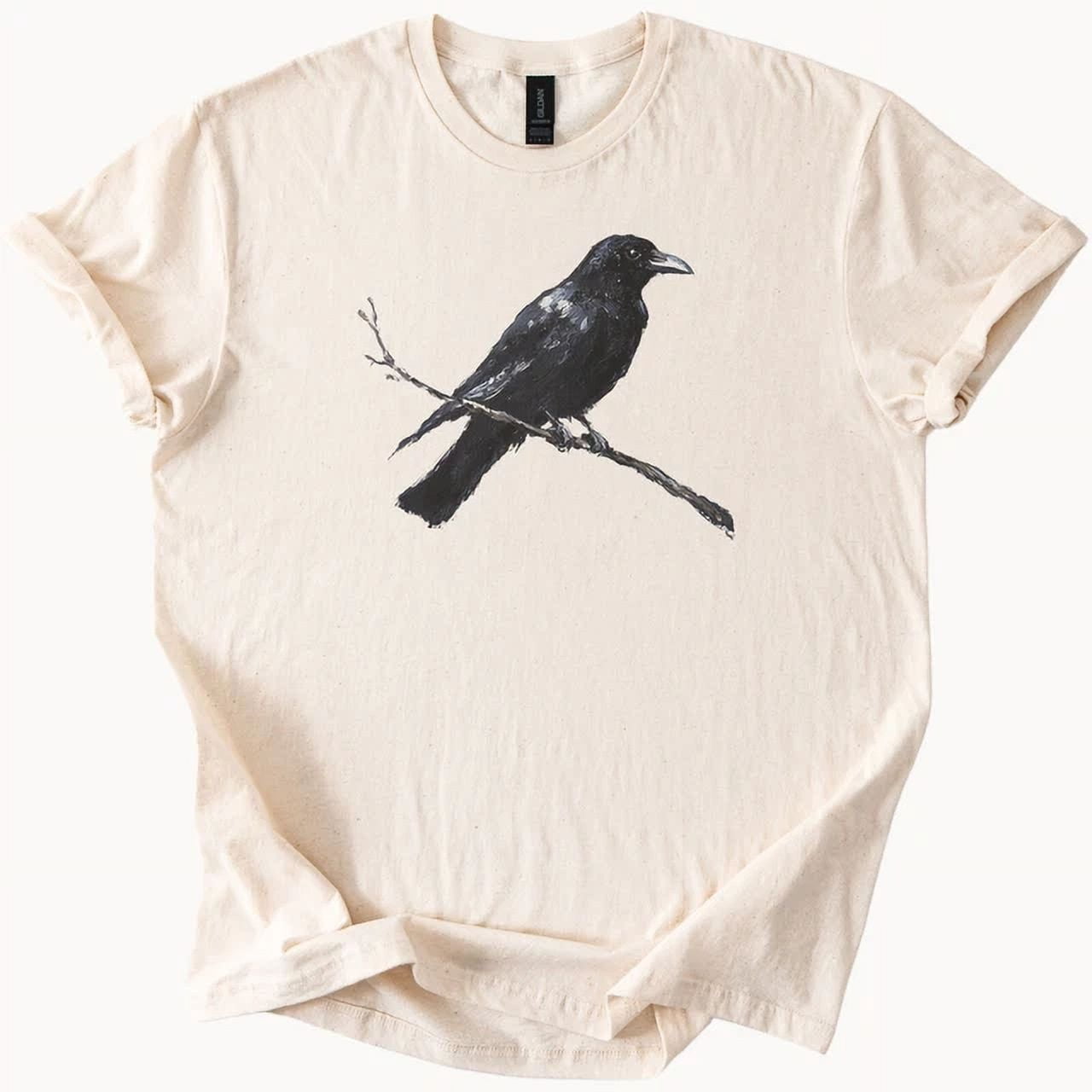 Hot Trending Raven Graphic Tee Black Bird Tshirt Nature Shirt Design ...