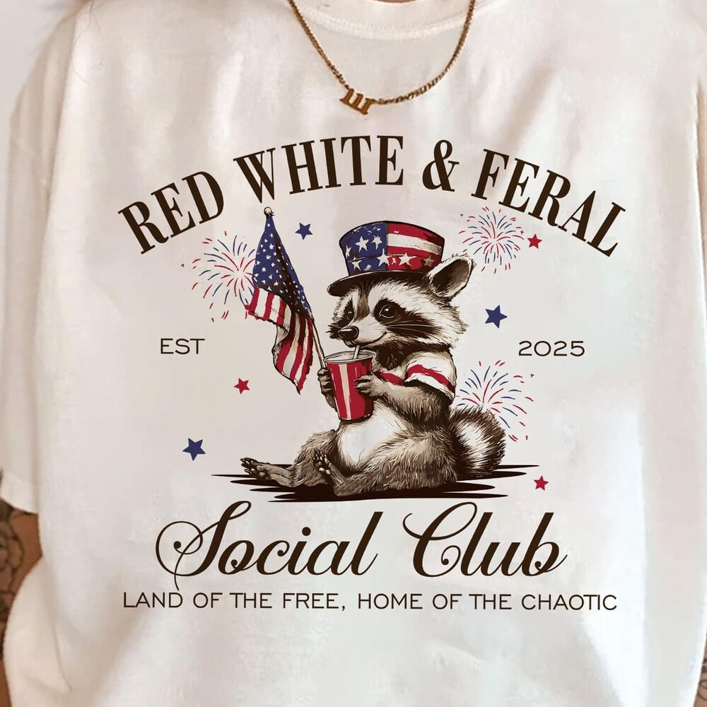 Hot Trending Red White And Feral Shirt, Independence Day, Patriotic ...