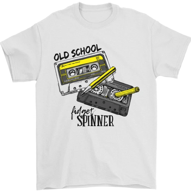 Hot Trending Retro 80s Music Cassette Old School Spinner T-Shirt Design ...