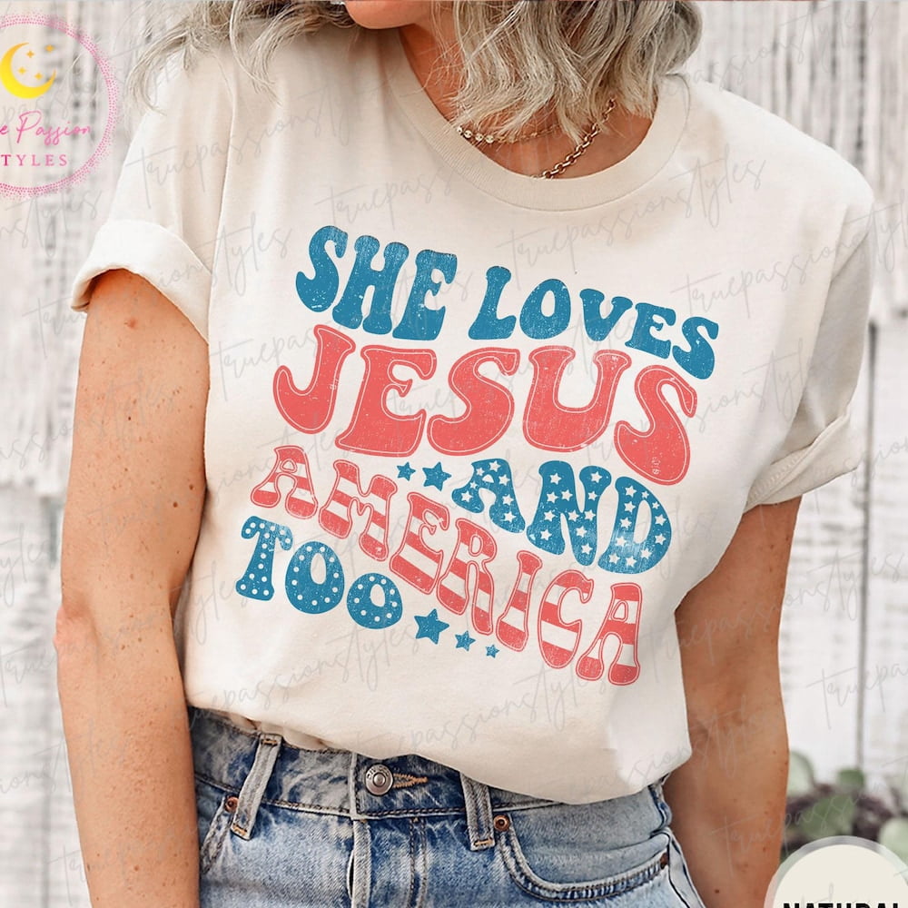 Hot Trending Retro Usa Shirt, Patriotic Christian Tshirt, Independence ...