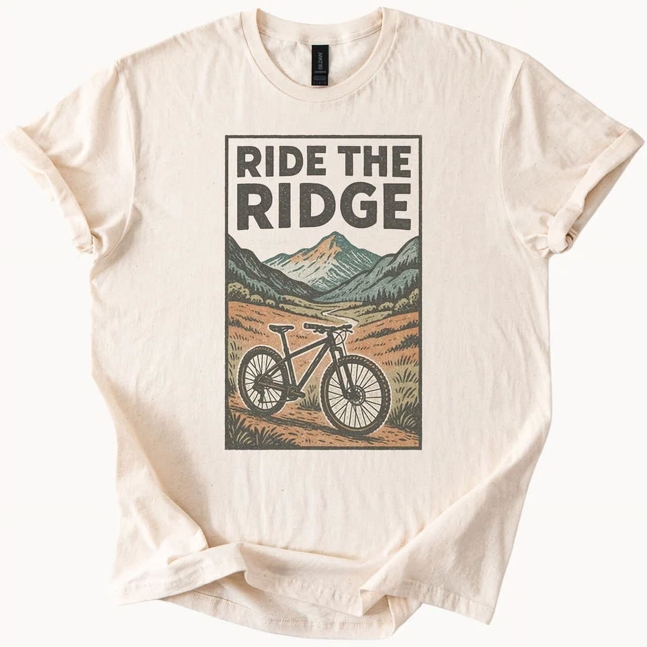 Hot Trending Ride The Ridge Bike Tee Mountain Biking Adventure Shirt ...