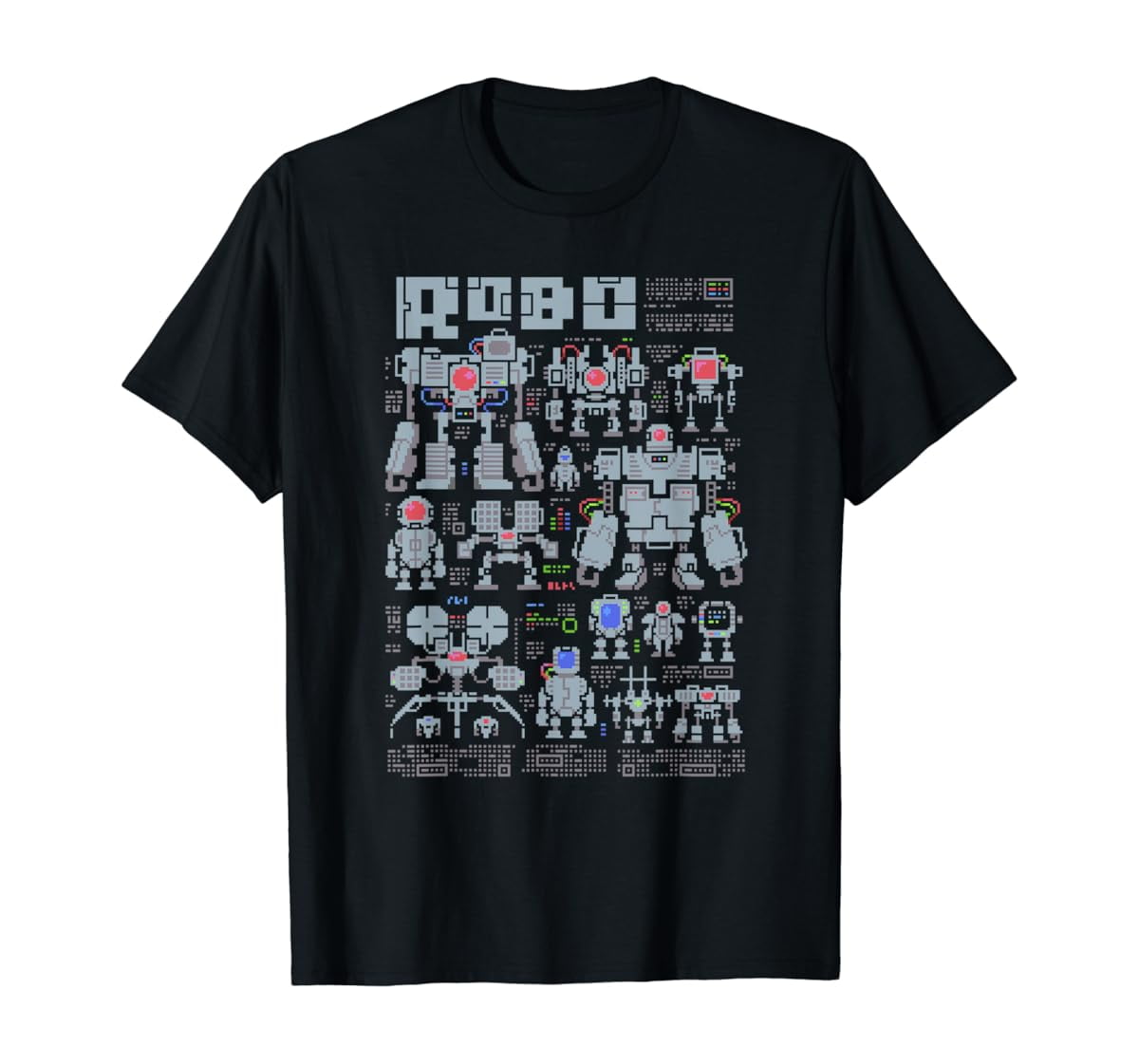 Hot Trending Robo Pixels | Geeky Pixel Art Robot T-Shirt Vintage Tee -Birthday Gifts - Walmart.com