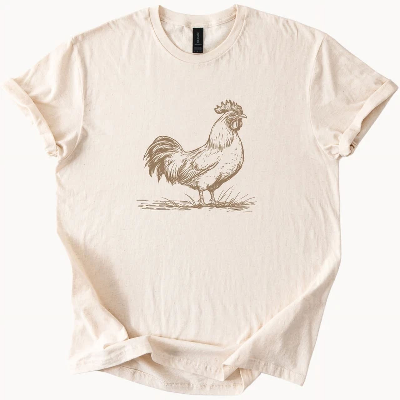 Hot Trending Rooster Graphic T Shirt Farm Animal Tee Country Style Top ...