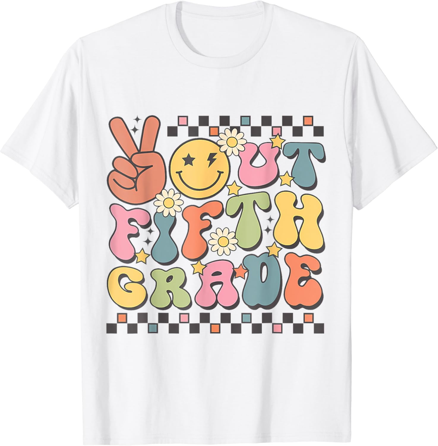 Hot Trending School Last Day Of 5Th Grade Groovy Peace Out Fifth Grade ...