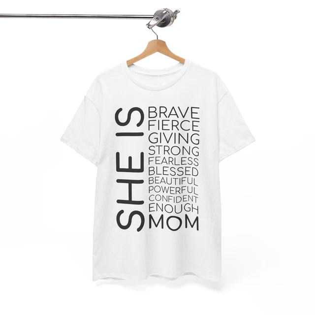 Hot Trending She Is Mom vertical layout T-Shirt | Vintage Retro Mother ...