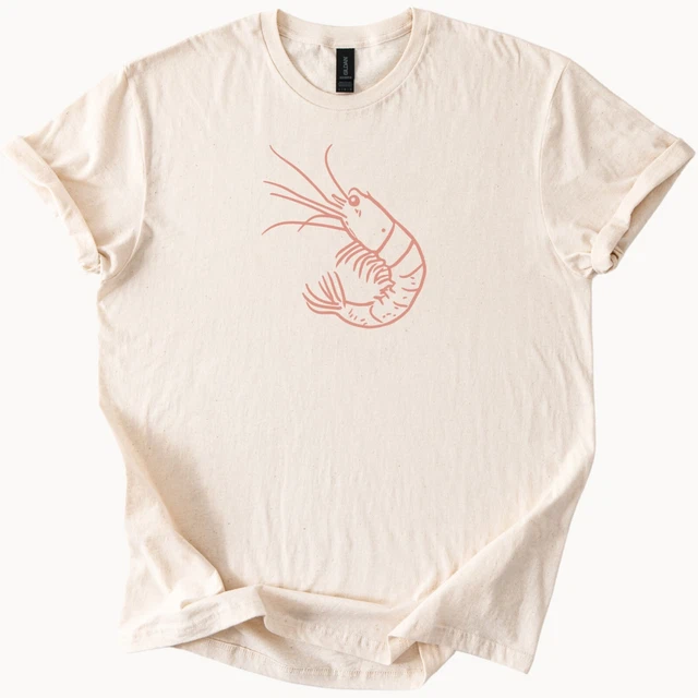 Hot Trending Shrimp Line Drawing Shirt Coastal Seafood Graphic Minimal ...