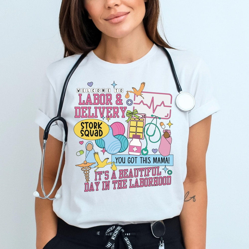Hot Trending Stork Squad Shirt Labor and Delivery Nurse Shirt Ob Nurse ...