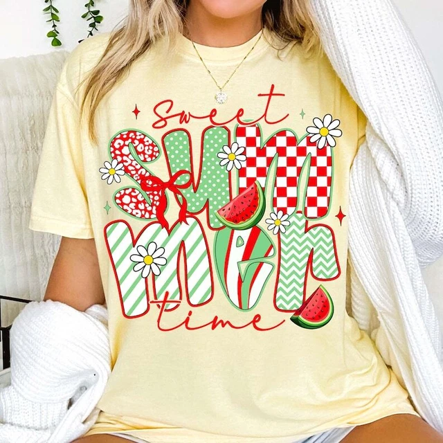 Hot Trending Sweet Summer Time Tee,Summer Watermelon,Retro,Summer ...