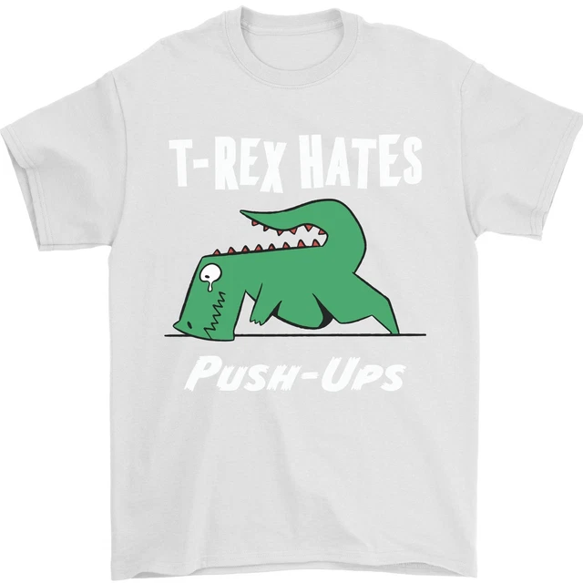 Hot Trending T-Rex Hates Push Ups Gym Funny Dinosaurs T-Shirt Design ...