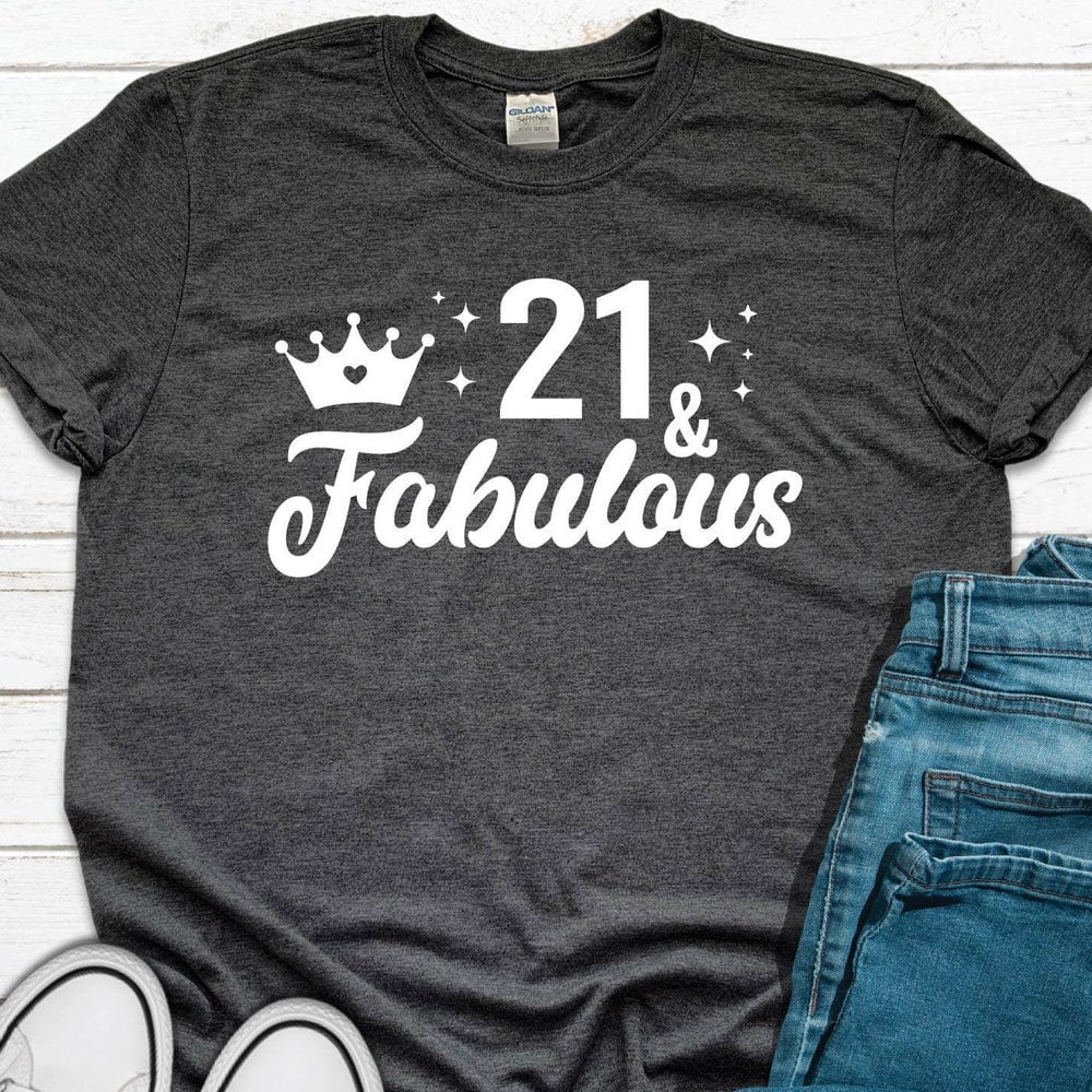 Hot Trending T-Shirt With 21 And Fabulous, 21St Birthday Shirt, Twenty ...
