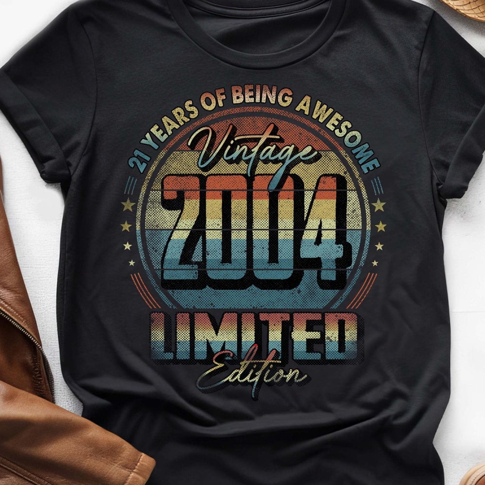 Hot Trending T-Shirt With 21 Years Of Being Awesome, Vintage 21St ...