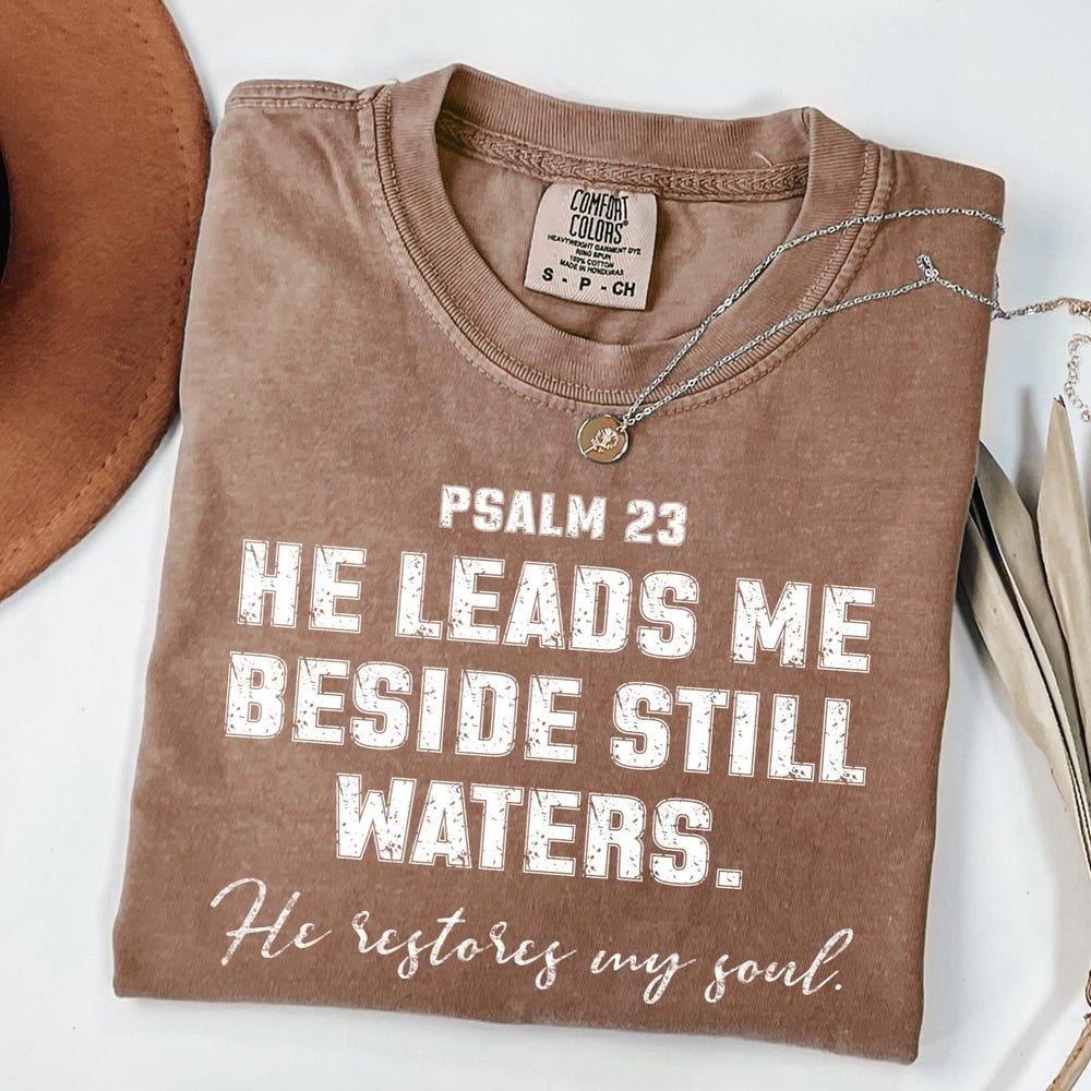 Hot Trending T-Shirt With Christian Bible Verse Tee Psalm 23, Christian Tshirts Women Bible ...