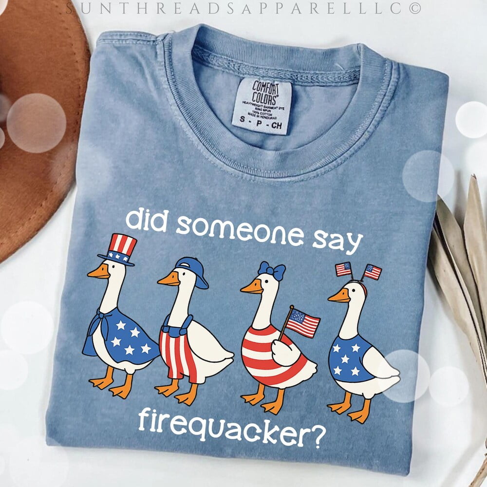 Hot Trending T-Shirt With Firequacker Shirt Goose Shirt, 4Th Of July Shirt, Patriotic Shirt ...