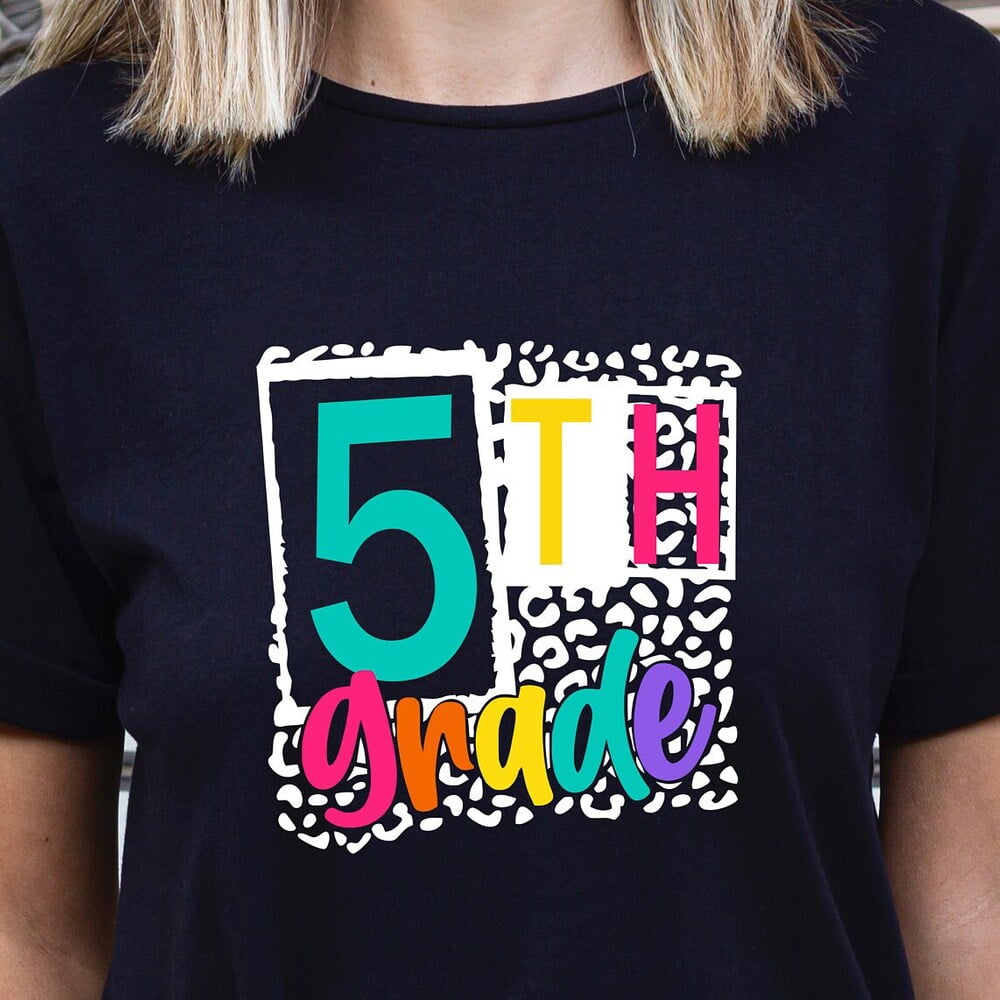 Hot Trending T-Shirt With Grade Levels For 5Th Grade,Fifth Grade,5Th Grade Teacher,Back To ...
