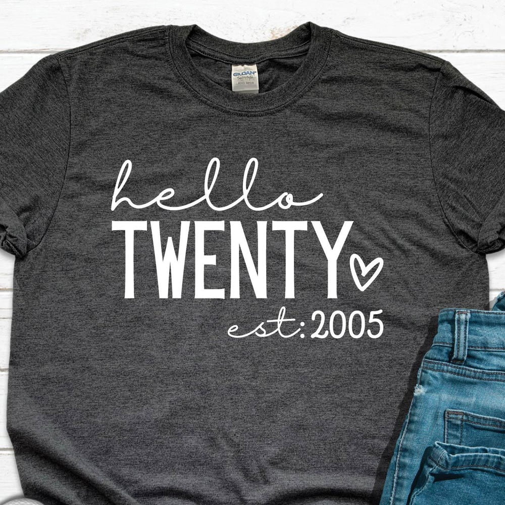 Hot Trending T-Shirt With Hello 20 Tshirt - Hello Twenty Shirt - Est ...