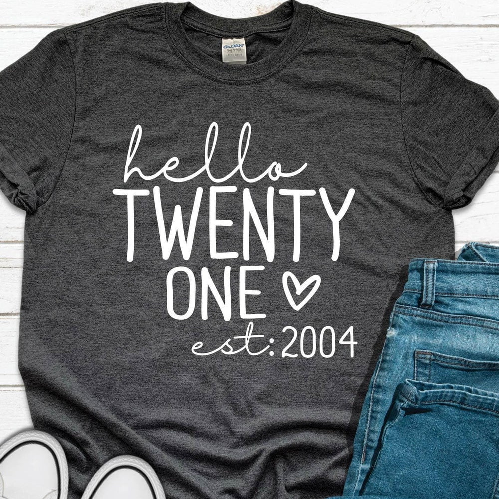 Hot Trending T-Shirt With Hello 21 Tshirt - Hello Twenty-One Est 2004 ...