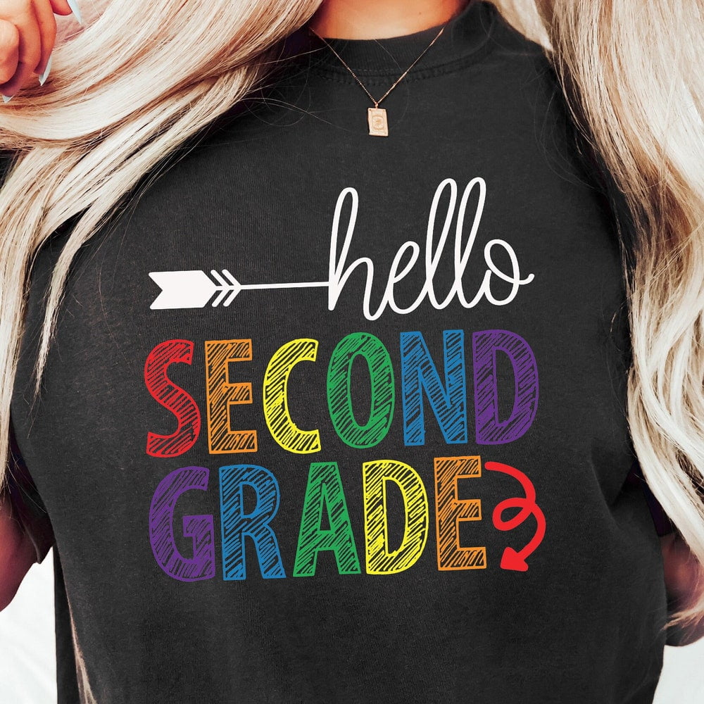 Hot Trending T-Shirt With Hello Second Grade, First Day Of School ...