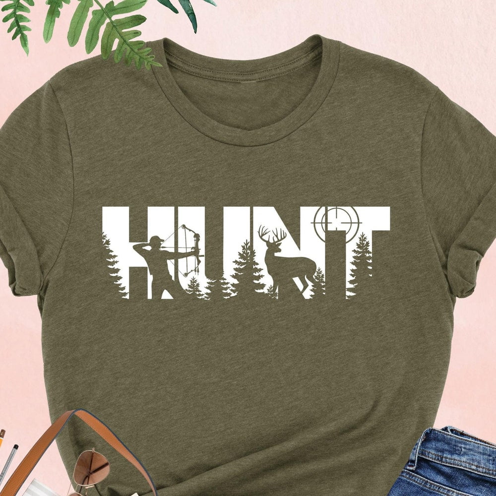 Hot Trending T-Shirt With Hunt, Hunting Deer, Hunting Tshirt, Hunter ...