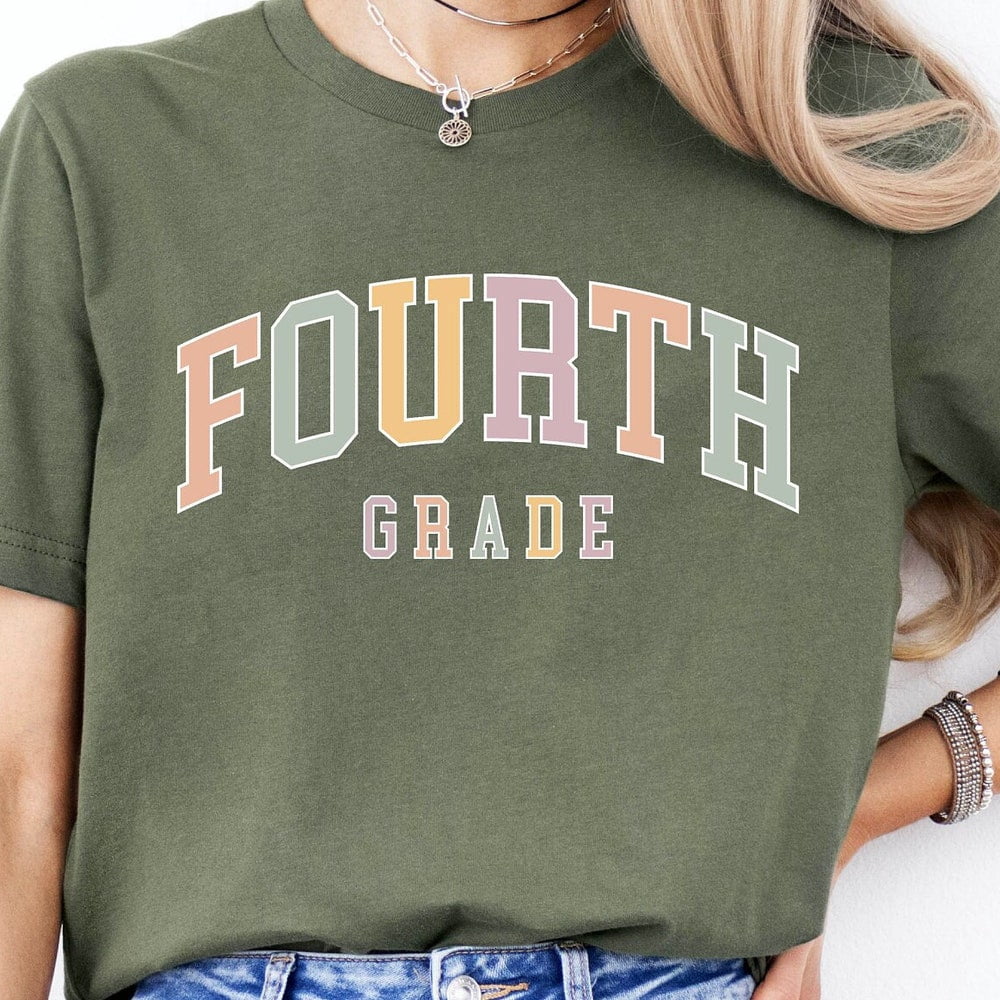 Hot Trending T-Shirt With Retro Fourth Grade, Fourth Grade Teacher, 4Th ...