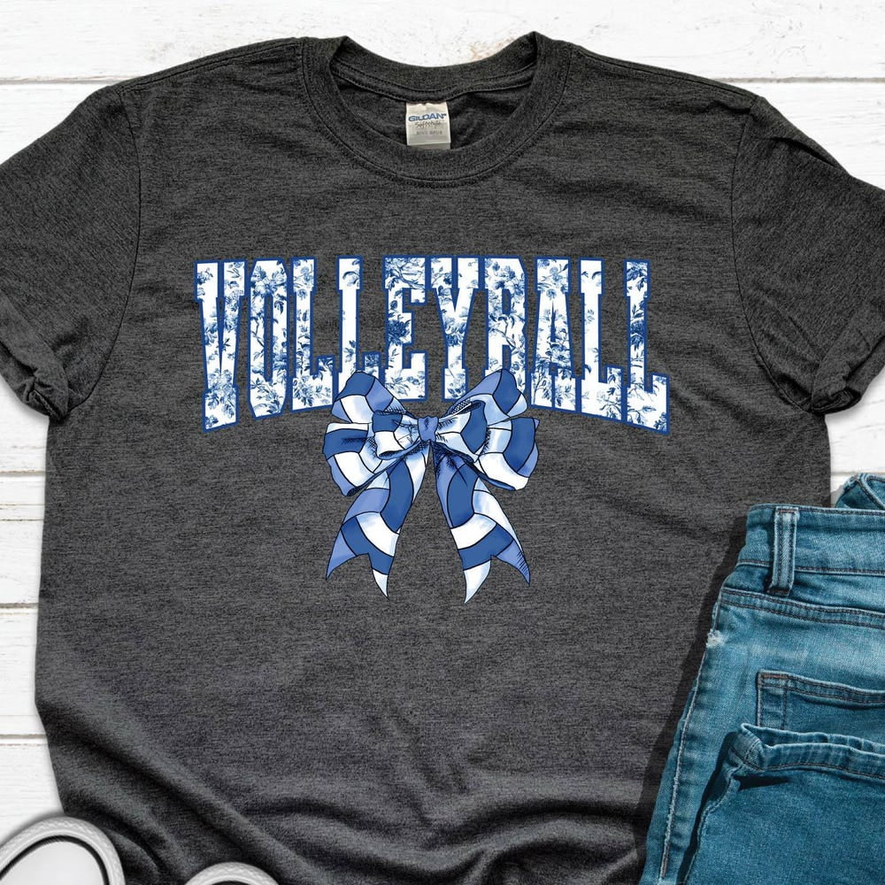 Hot Trending T-Shirt With Volleyball Floral T-Shirt Coquette Bow ...