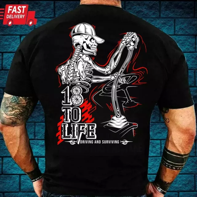 Hot Trending T-Shirt With 18 To Life Driving And Surviving #Skeleton ...