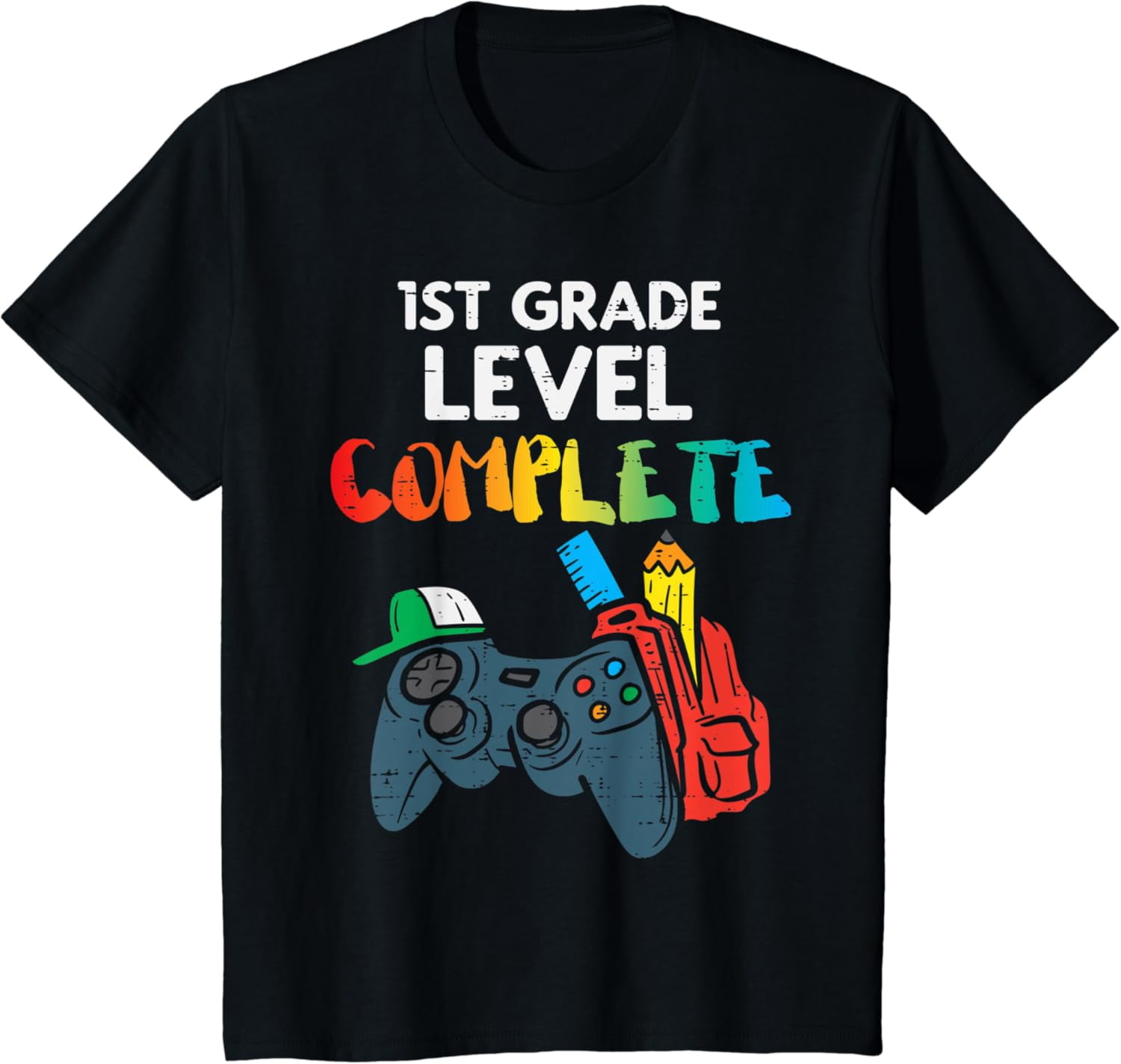 Hot Trending T-Shirt With 1St Grade Level Complete Gaming Boy Last Day ...