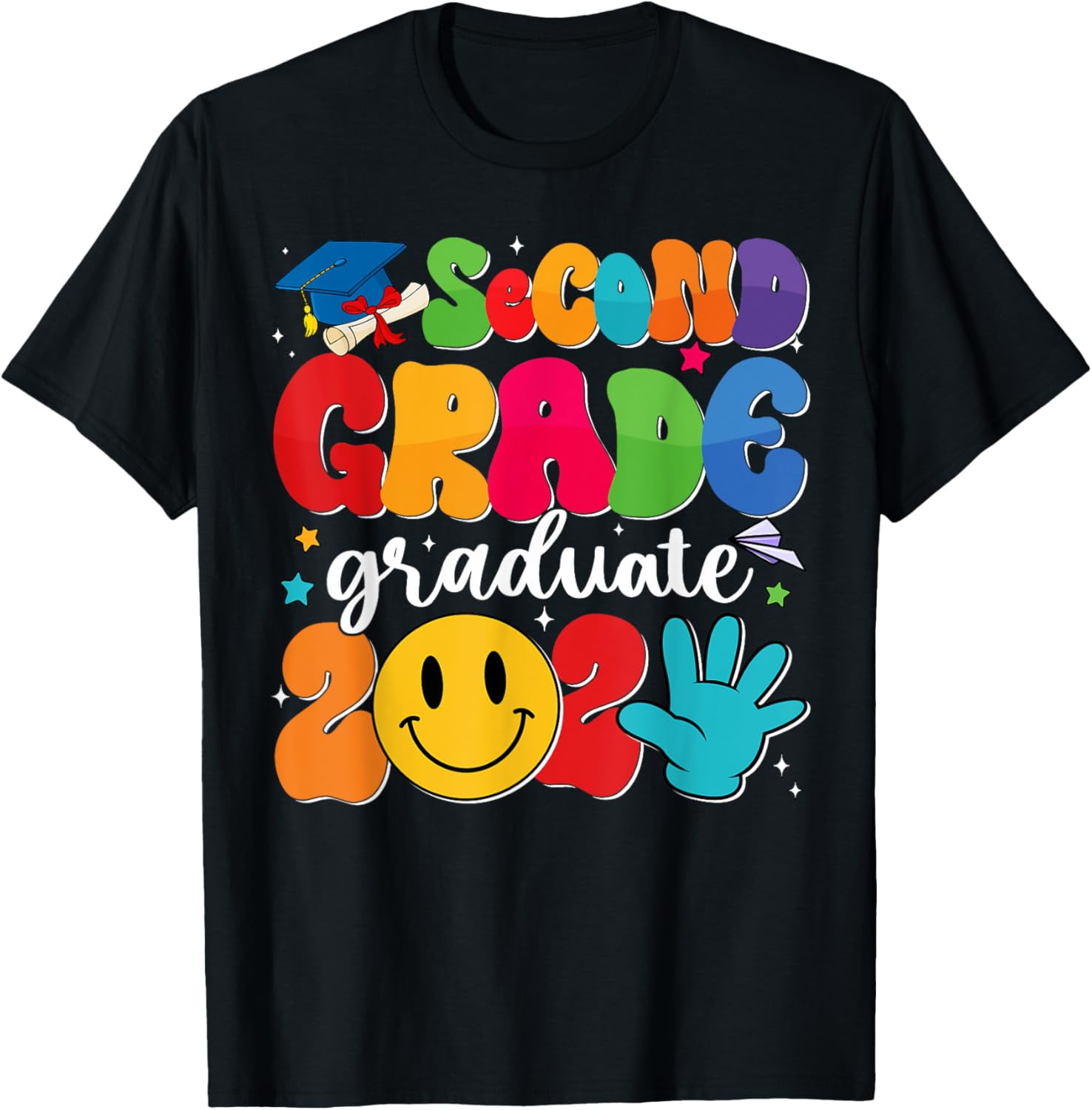 Hot Trending T-Shirt With 2Nd Grade Second Grade Graduate 2025 Smile ...