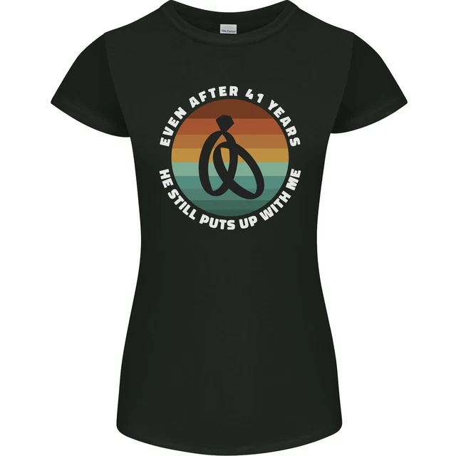 Hot Trending T-Shirt With 41 Year Wedding Anniversary 41St Marriage T ...
