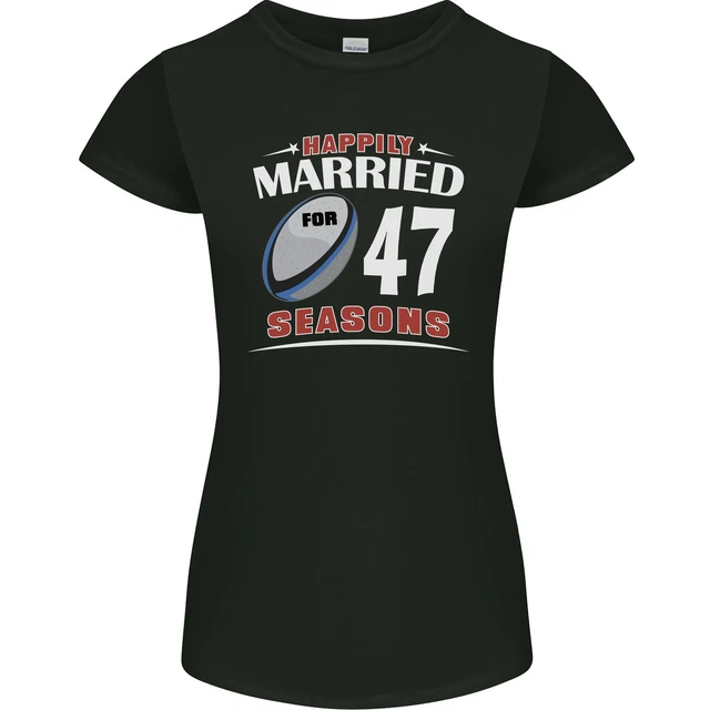 Hot Trending T-Shirt With 47 Year Wedding Anniversary 47Th Rugby T ...
