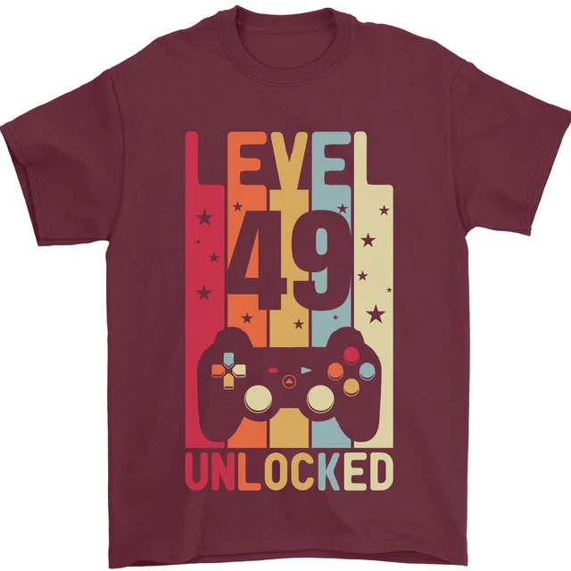 Hot Trending T-Shirt With 49Th Birthday 49 Year Old Level Up Gaming T ...