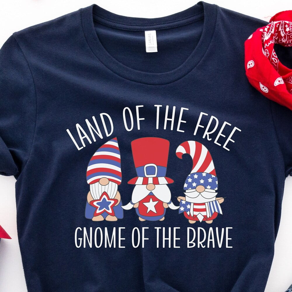 Hot Trending T-Shirt With 4Th July Womens, 4Th July Gnome, Gnome Fourth ...