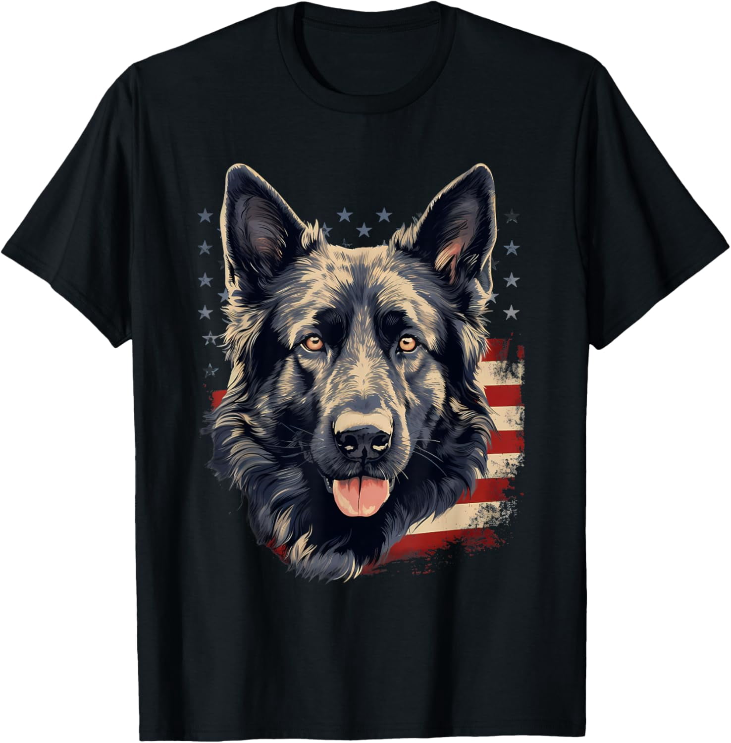 Hot Trending T-Shirt With 4Th Of July Us Flag Shiloh Shepherd Dog T ...