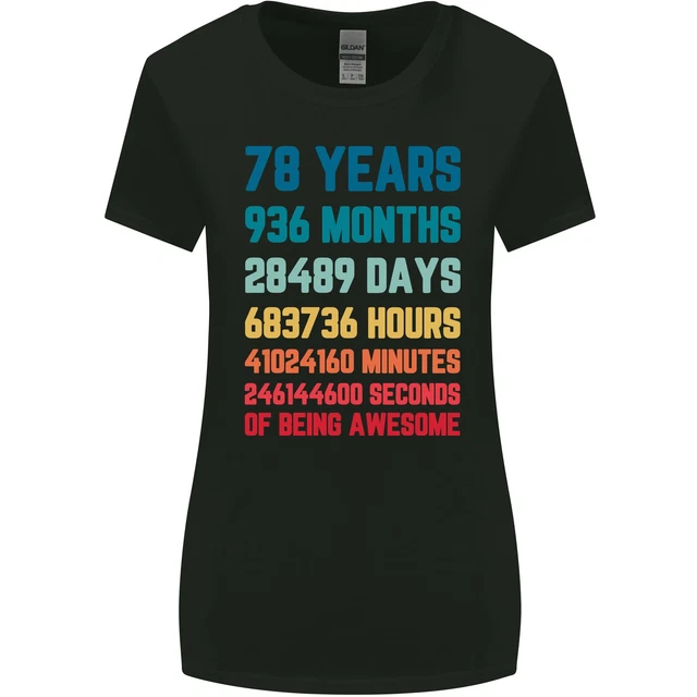 Hot Trending T-Shirt With 78Th Birthday 78 Year Old T-Shirt Design ...