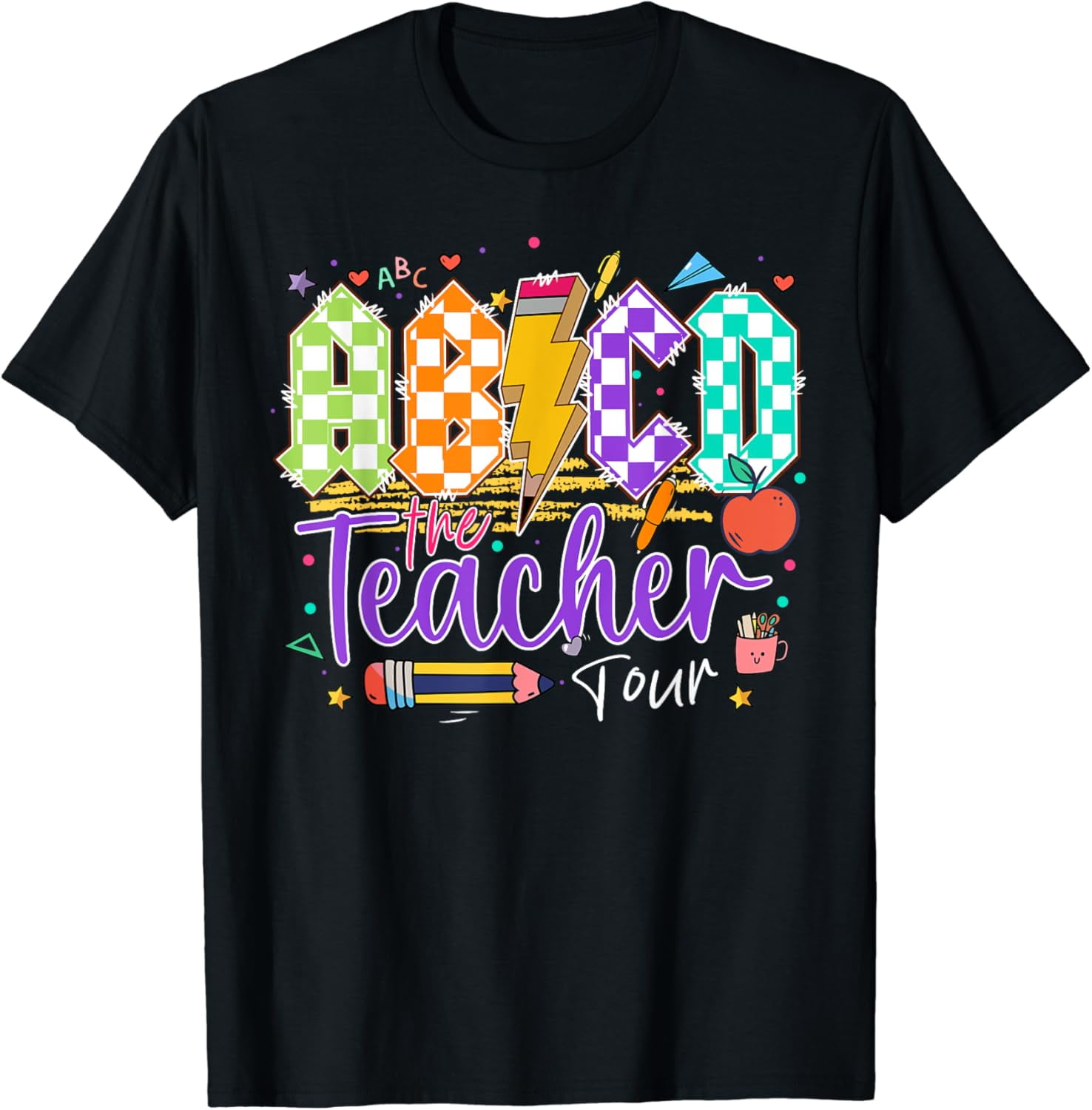 Hot Trending T-Shirt With Abcd The Teacher Tour Rockin' Teacher Last ...