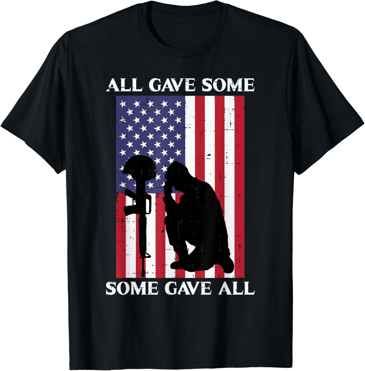 Hot Trending T-Shirt With All Gave Some Some Gave All Us Flag Soldier ...