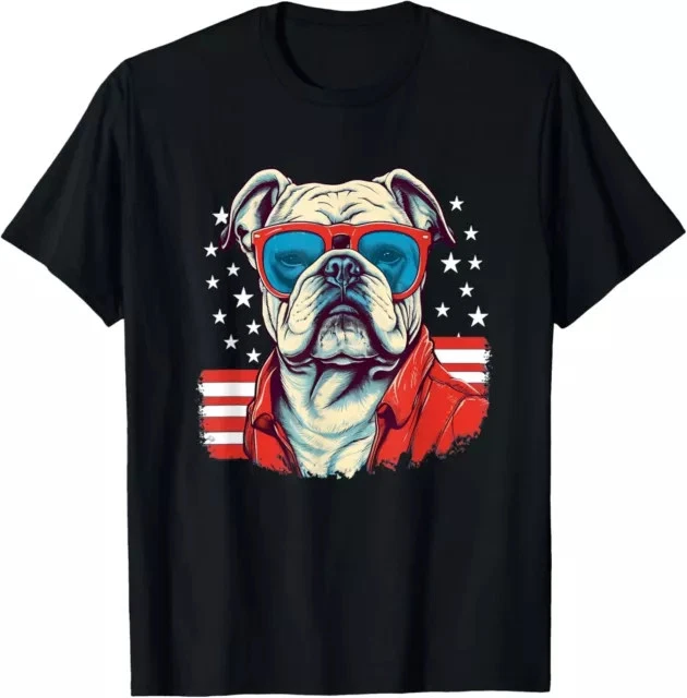Hot Trending T-Shirt With American Bulldog Usa Flag Patriotic 4Th Of ...