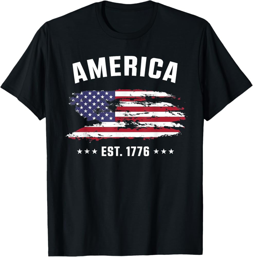 Hot Trending T-Shirt With American Flag Usa United States Of America Us ...