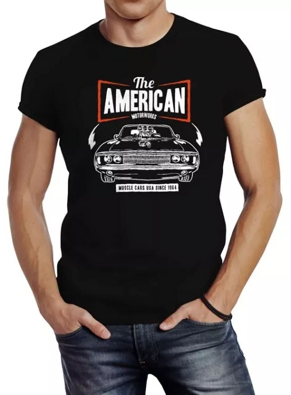 Hot Trending T-Shirt With American Muscle Sports Car Auto Tuning Retro ...