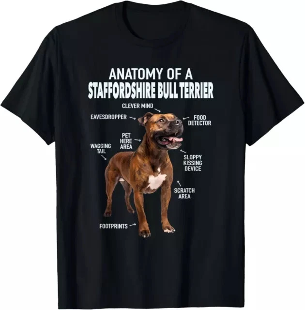 Hot Trending T-Shirt With Anatomy Of A Staffordshire Bull Terrier Funny ...