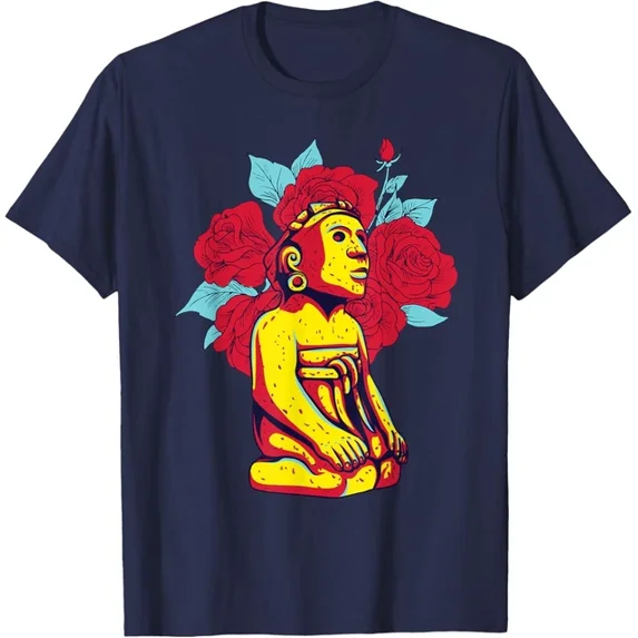 Hot Trending T-Shirt With Ancient Aztec Skull Mayas Mask Azteca T-Shirt ...