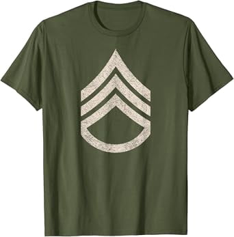 Hot Trending T-Shirt With Army S Sergeant Stripes Sarge Rank Insignia T ...