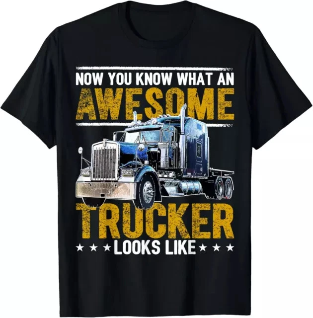 Hot Trending T-Shirt With Awesome Trucker Big Rig Semi-Trailer Truck ...