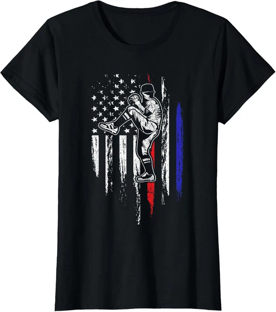 Hot Trending T-Shirt With Baseball American Flag Pitcher Pitching 4Th ...