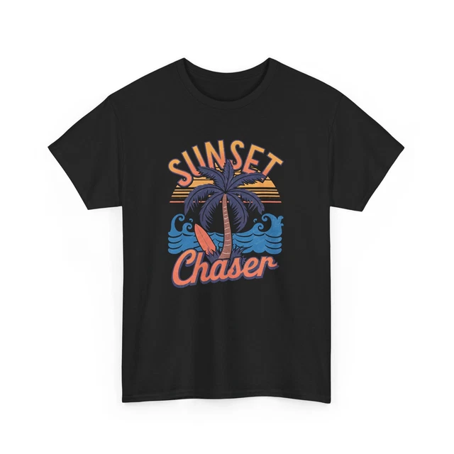 Hot Trending T-Shirt With Beach Vibes T-Shirt | Summer Ocean Waves Tee | Retro Sunset Chaser ...