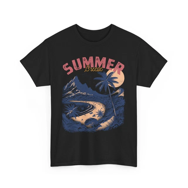 Hot Trending T-Shirt With Beach Vibes T-Shirt | Summer Ocean Waves Tee ...