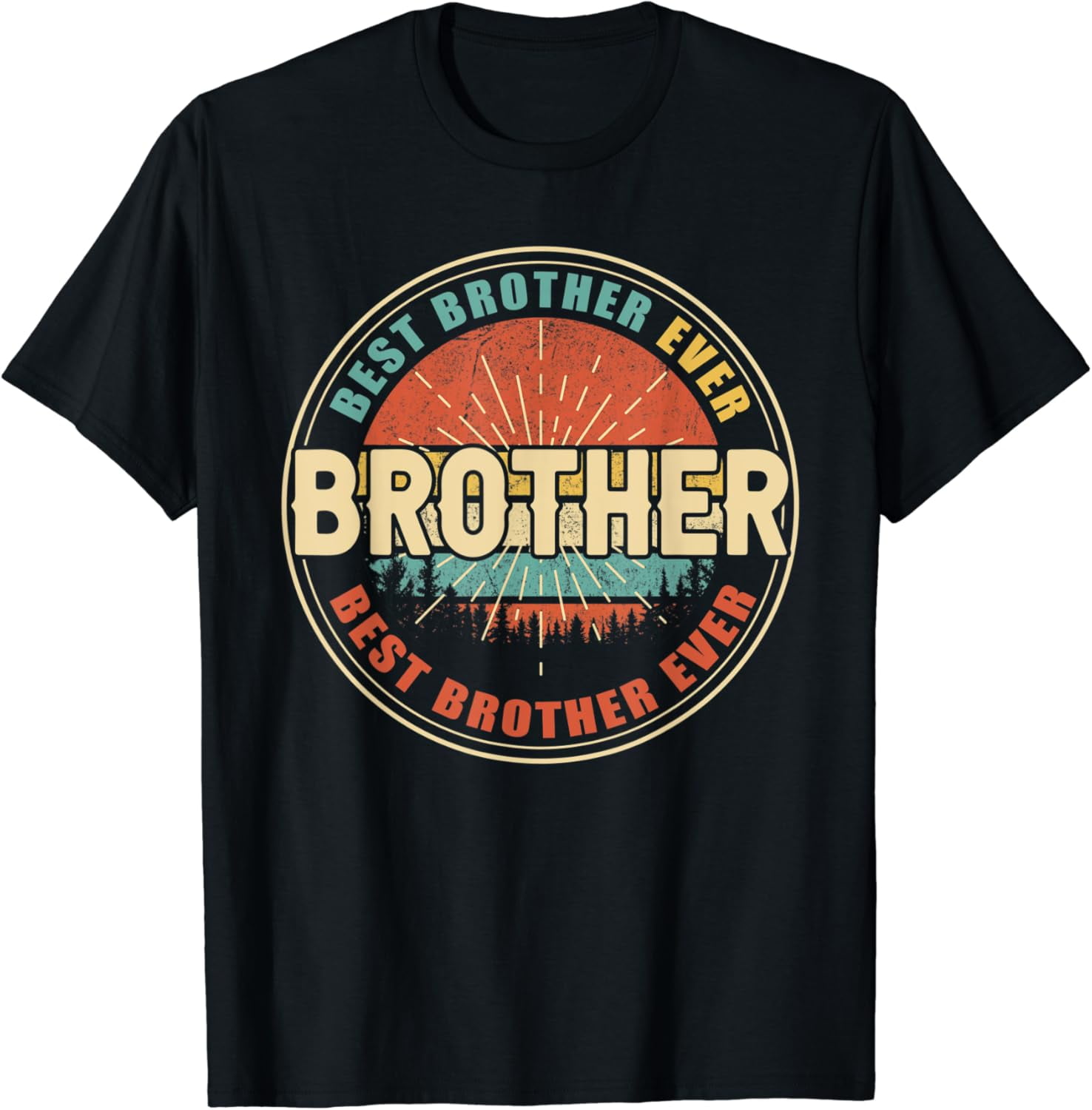 Hot Trending T-Shirt With Best Brother Ever Vintage Retro Art Cool ...