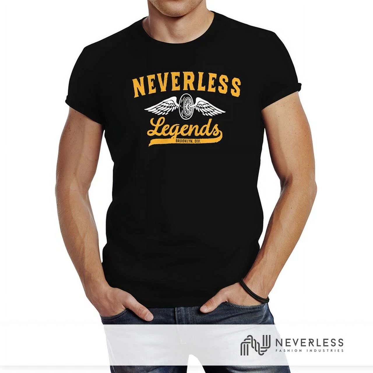 Hot Trending T-Shirt With Biker Legends Tires Wing Wheel Wings Design ...
