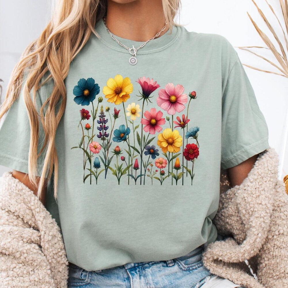 Hot Trending T-Shirt With Boho Cottagecore , Wildflowers T, Vintage ...