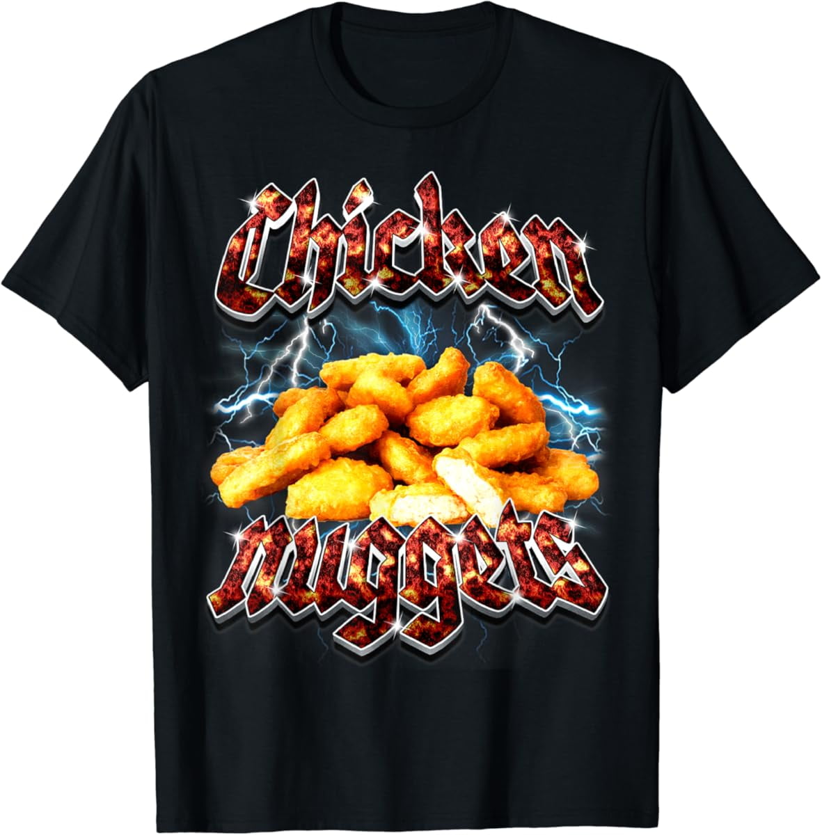 Hot Trending T-Shirt With Bootleg Rap Funny Chicken Nuggets Vintage 90S ...